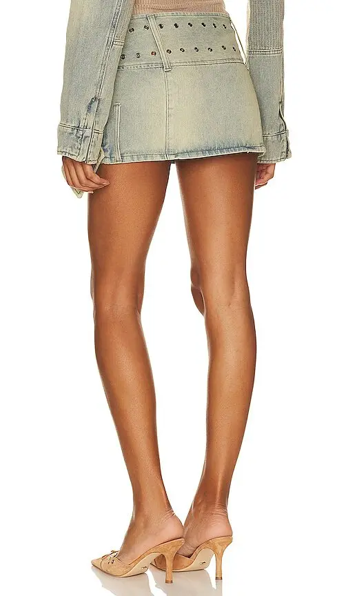 Jaded London Assassin Micro Mini Skirt In Blue Denim - 6% Off